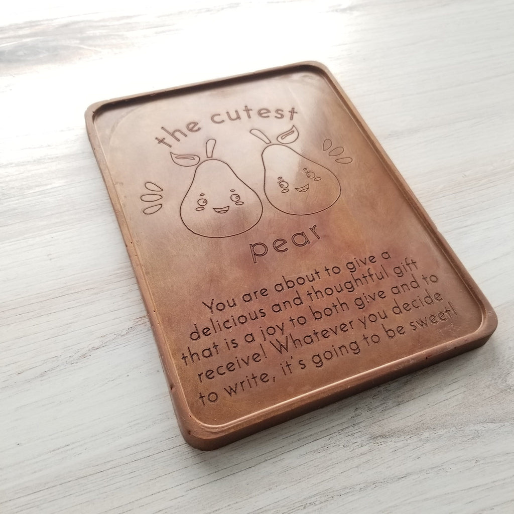 Cutest Pear Personalized Chocolate Certificate – Noteworthy Chocolates