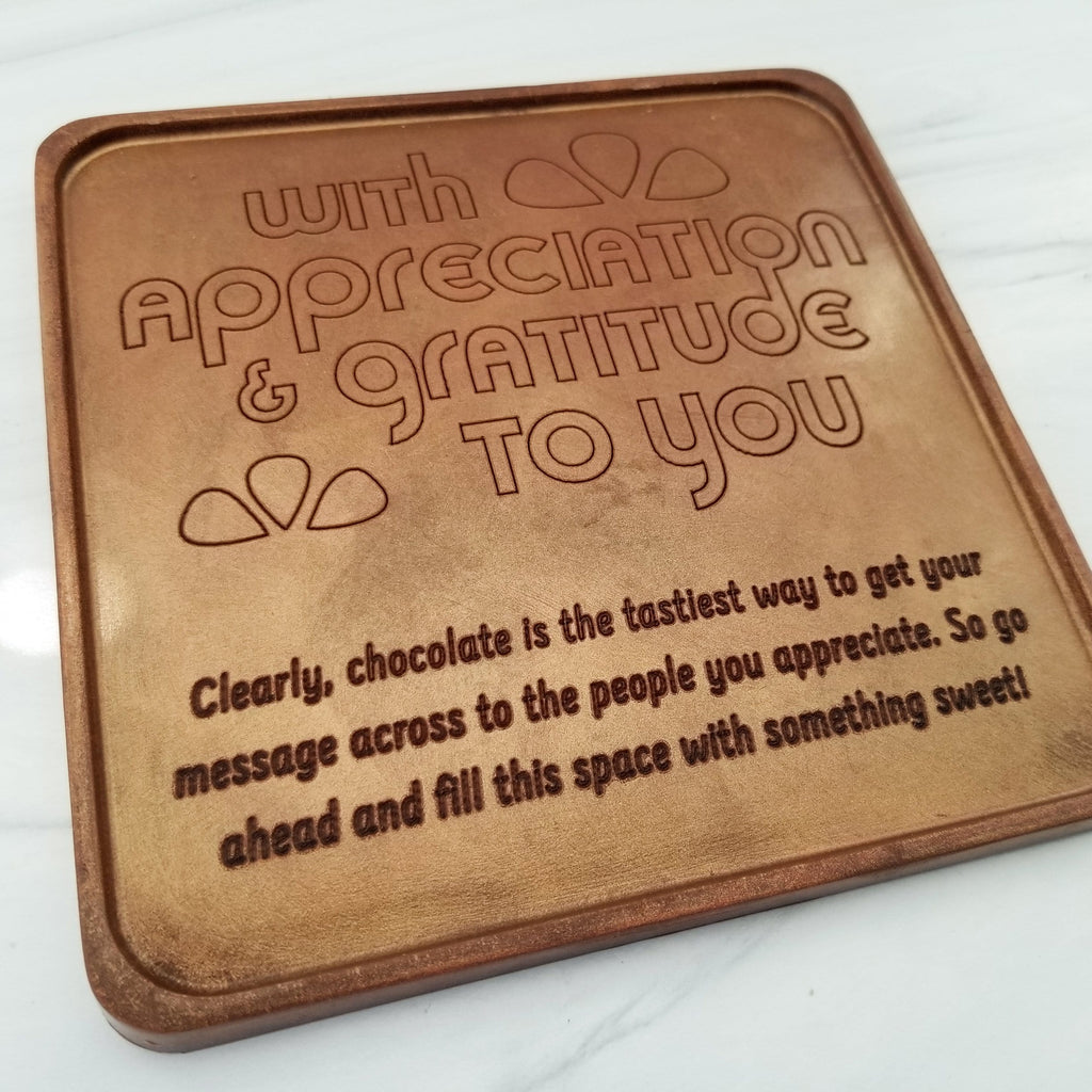 With Appreciation Personalized Chocolate Card – Noteworthy Chocolates